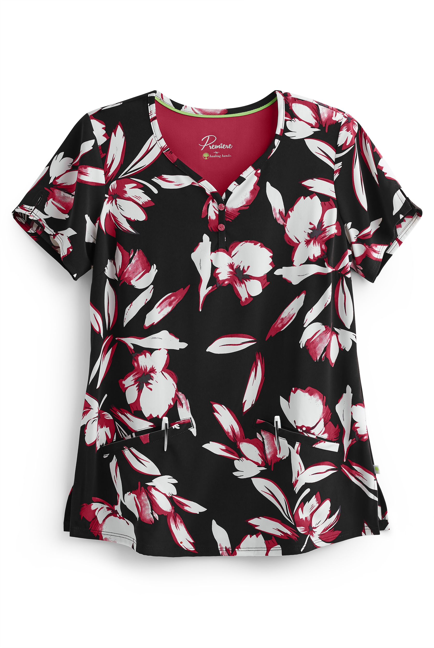 Healing Hands Premiere Isabel Exquisite Floral Print Top, Floral Scrub