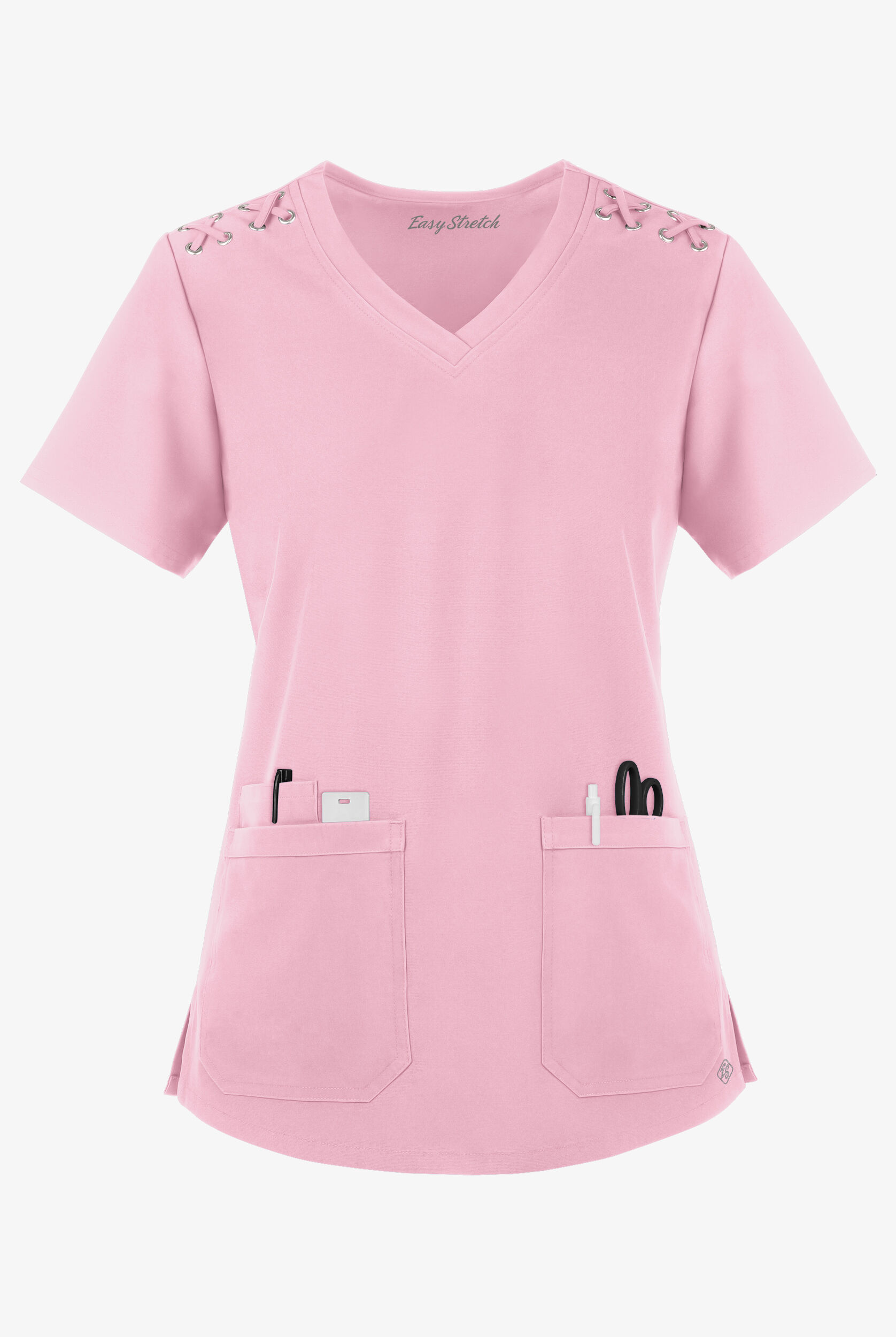 Easy STRETCH Leila Lace Up Scrub Top | Stretch Scrubs