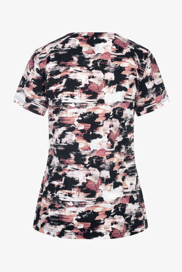 Dickies Extreme Camo Women's 4-Pocket STRETCH V-Neck Print Scrub Top ...