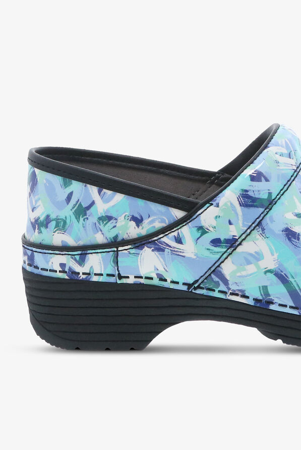 Dansko Lt Pro Blue Heart Patent Leather Nursing Clog, Nursing Shoes