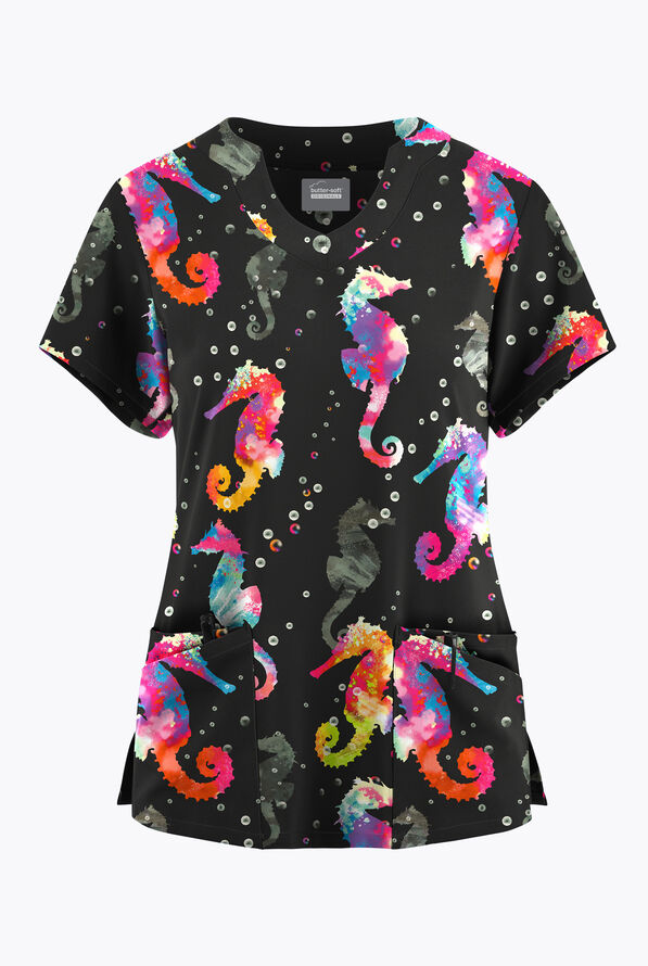 Butter-Soft Originals Aquatic Animals Day Black Printed Women's 6 ...