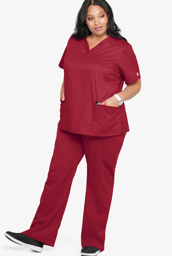 UA Butter-Soft STRETCH V-Neck Scrub Top, Plus Size Scrubs