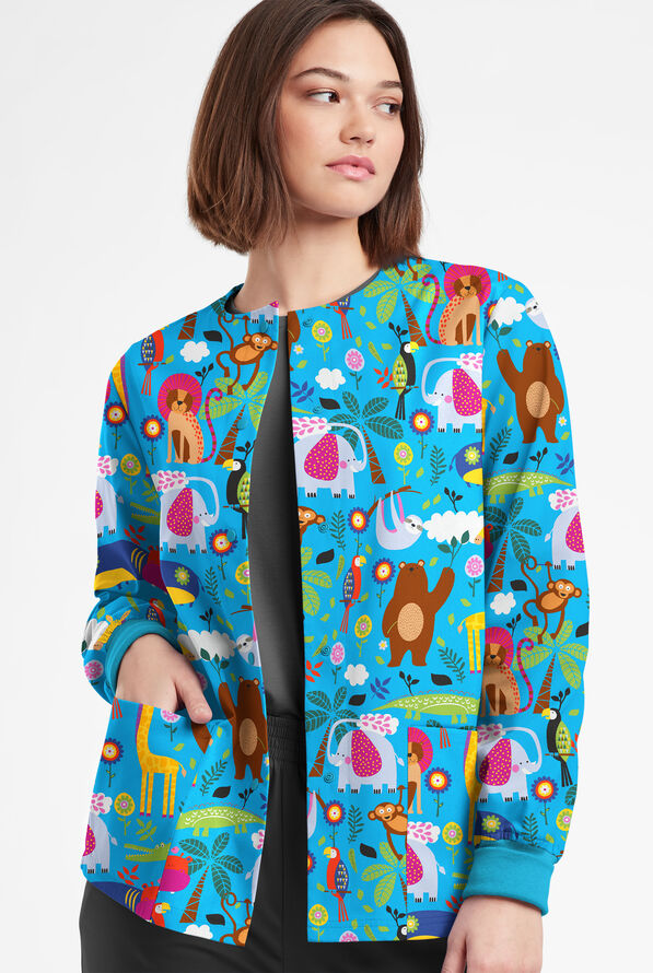 Butter-Soft Originals Jungle Party Turquoise Women's 3-Pocket Warm-Up ...