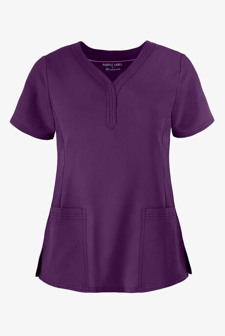 Purple Label Daisy 5063 Snap Front Scrub Jacket, Healing Hands Scrubs