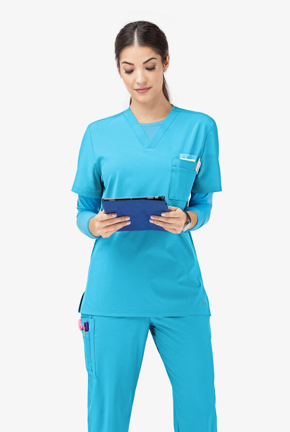 Easy STRETCH by Butter-Soft Unisex V-Neck Scrub Top, Stretch Scrubs