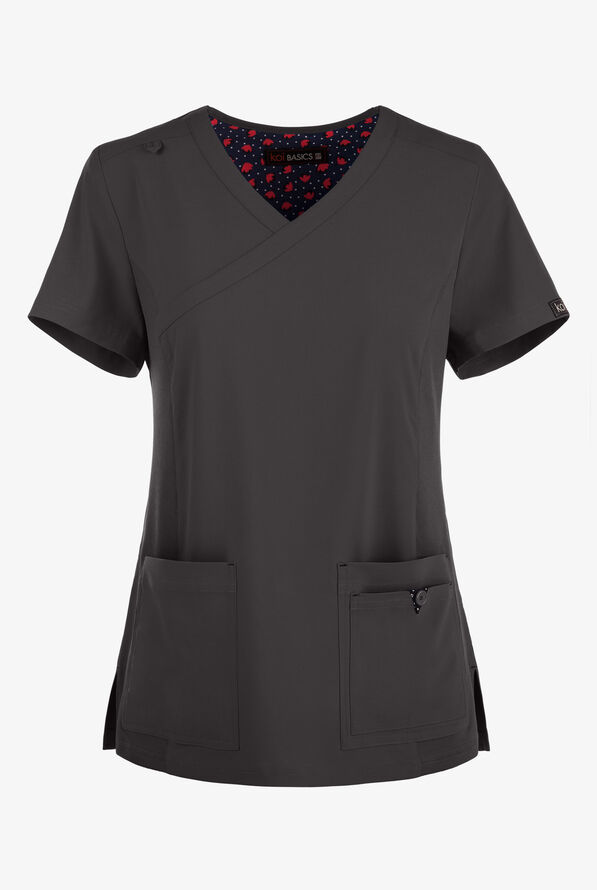 koi Basics Katie Mock Wrap Scrub Top | Fashion Scrub Tops