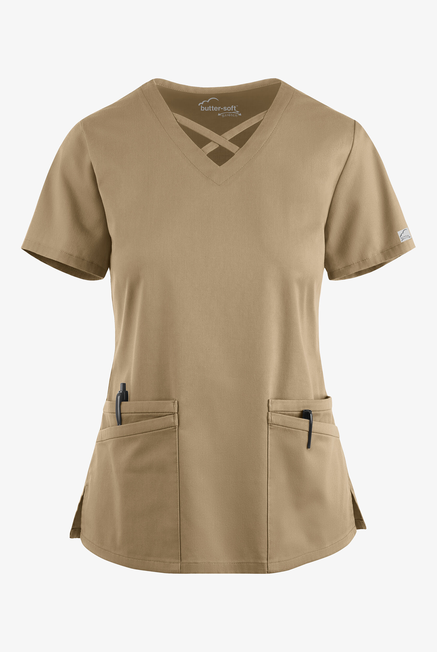 UA Butter-Soft STRETCH Criss Cross Scrub Top | Fashion Scrub Tops