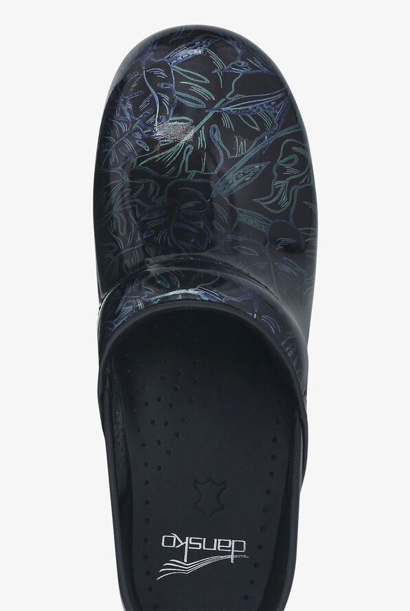 Dansko Women's Professional Tropical Leaf Patent Nursing Clogs, Nursing ...