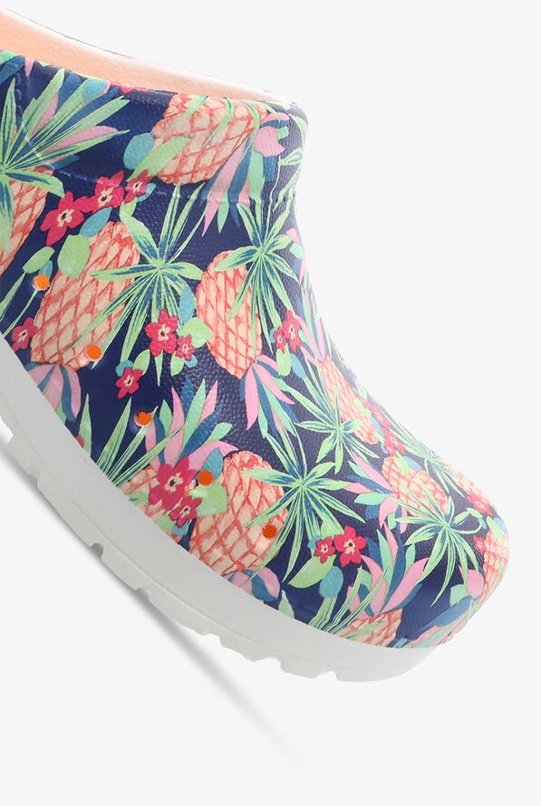 Dansko Kane Pineapples Open Back Nursing Clogs, Nursing Clogs
