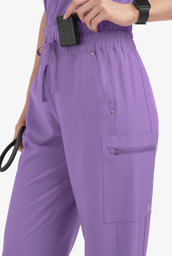 Easy STRETCH Women's 5-Pocket Wide Waistband Yoga Scrub Pants, Cargo pants