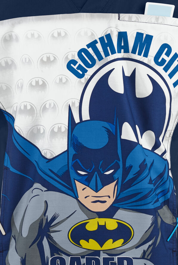 Cherokee Tooniforms Batman Gotham City Men's Scrub Top, Men's Scrubs