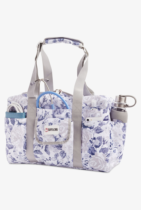 Shylero Marble Flowers Nurse Bag and Utility Tote, Nursing Accessories