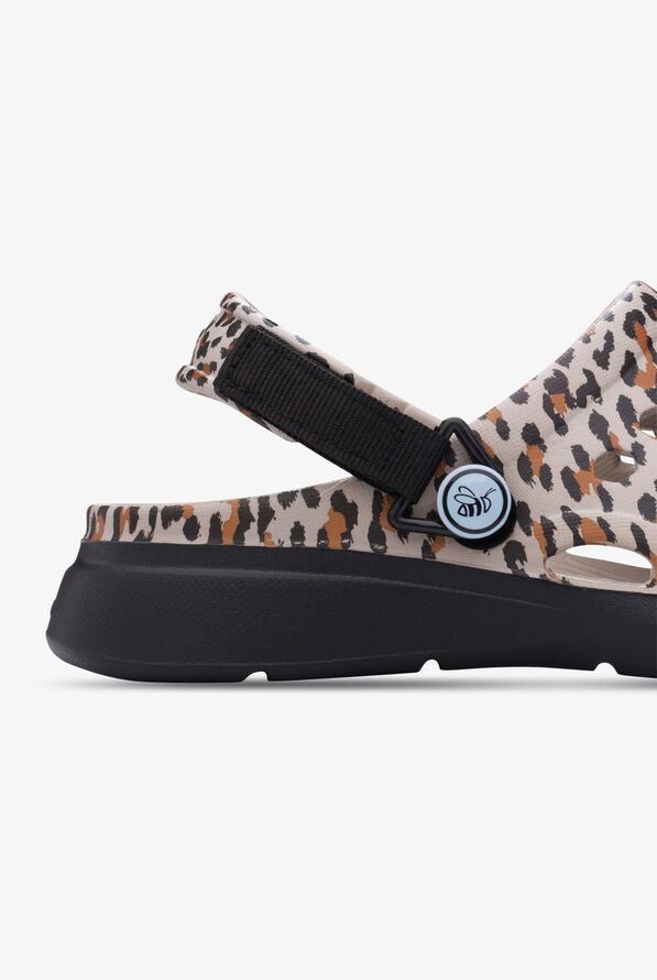 Joybees Women's Modern Leopard Nursing Clog, Medical Footwear