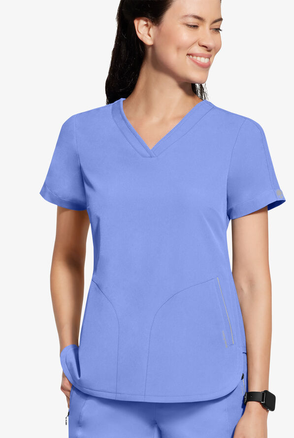 Healing Hands 360 Skyler Women's 2-Pocket STRETCH Race Stripe V-Neck ...