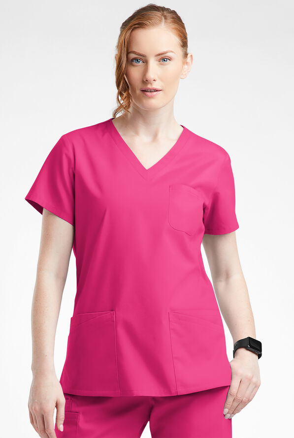Butter-Soft Originals Women's 7-Pocket Rounded V-Neck Scrub Top ...