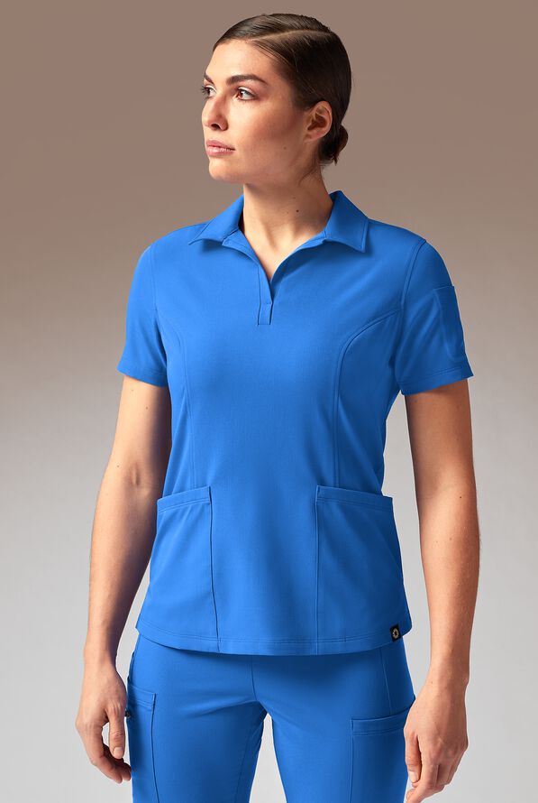 Hypothesis Women's Open Front Polo Scrub Top, Nursing Polos