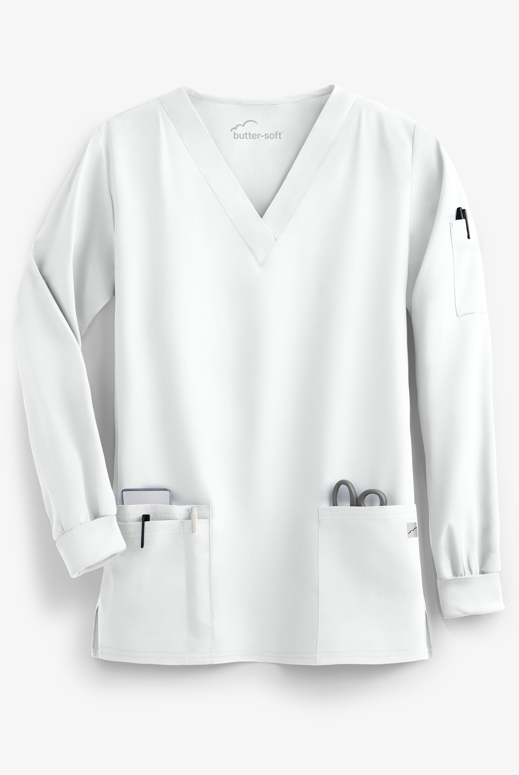 Butter-Soft Scrubs Unisex Long Sleeve Scrub Top | Unisex Scrubs