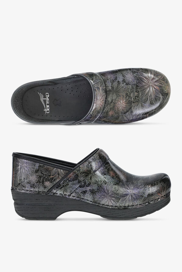 Dansko Women's Professional Etched Floral Patent Nursing Shoes, Nursing ...