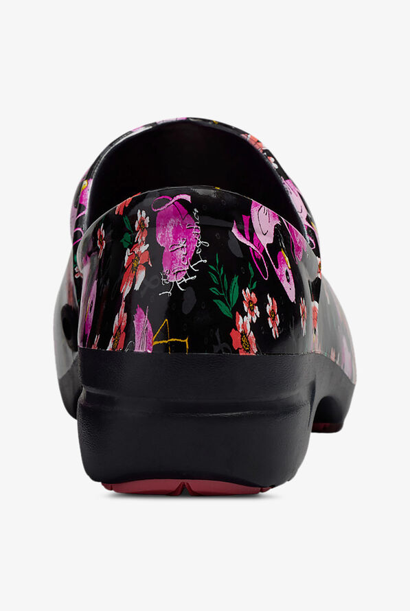 Cherokee Anywear Sr Angel Floral Flamingo Nursing Shoes, Nursing Clogs