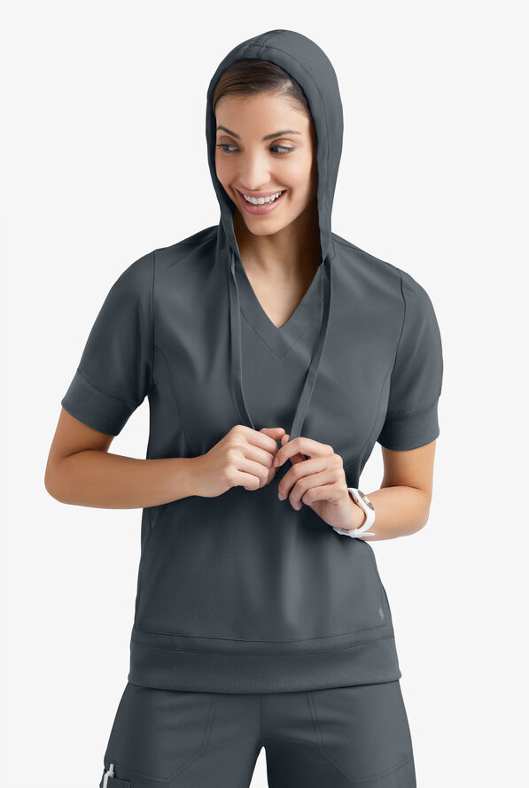 Easy STRETCH True Short Sleeve Pull-Over Hoodie, Nursing Jackets