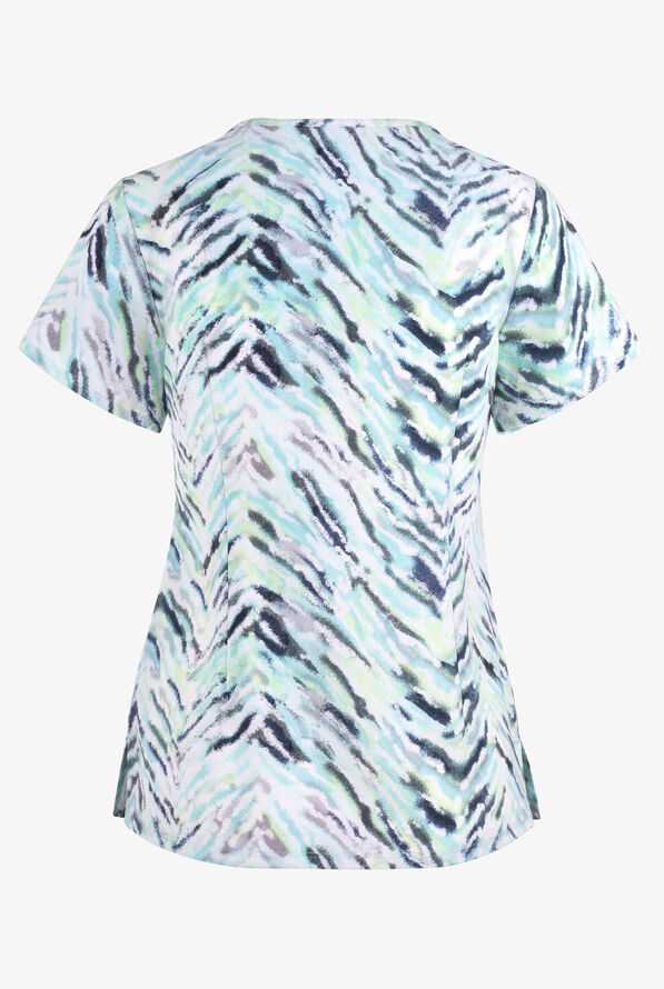 Healing Hands Premiere Nature's Art V-Neck Print Scrub Top, Ladies ...