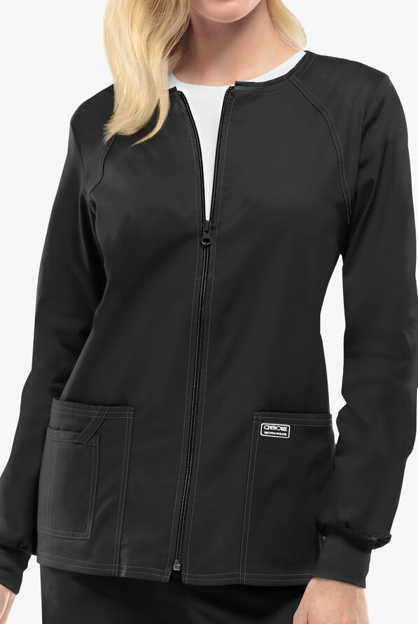 Cherokee Stretch Scrubs Warm-Up Jacket | Cherokee Workwear Scrubs
