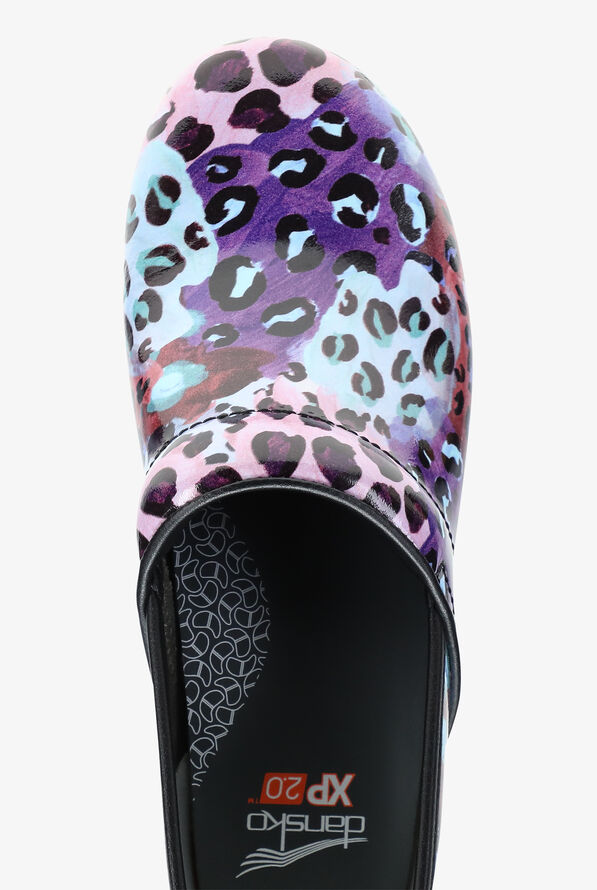 Dansko Women's XP 2.0 Purple Leopard Patent Nursing Clogs, Nursing Shoes