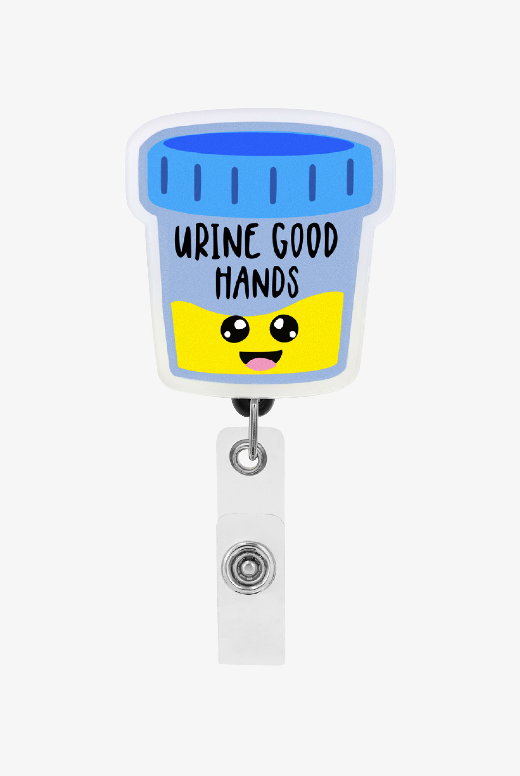 Cutieful Urine Good Hands Retractable Acrylic ID Badge Holder, ID Holders