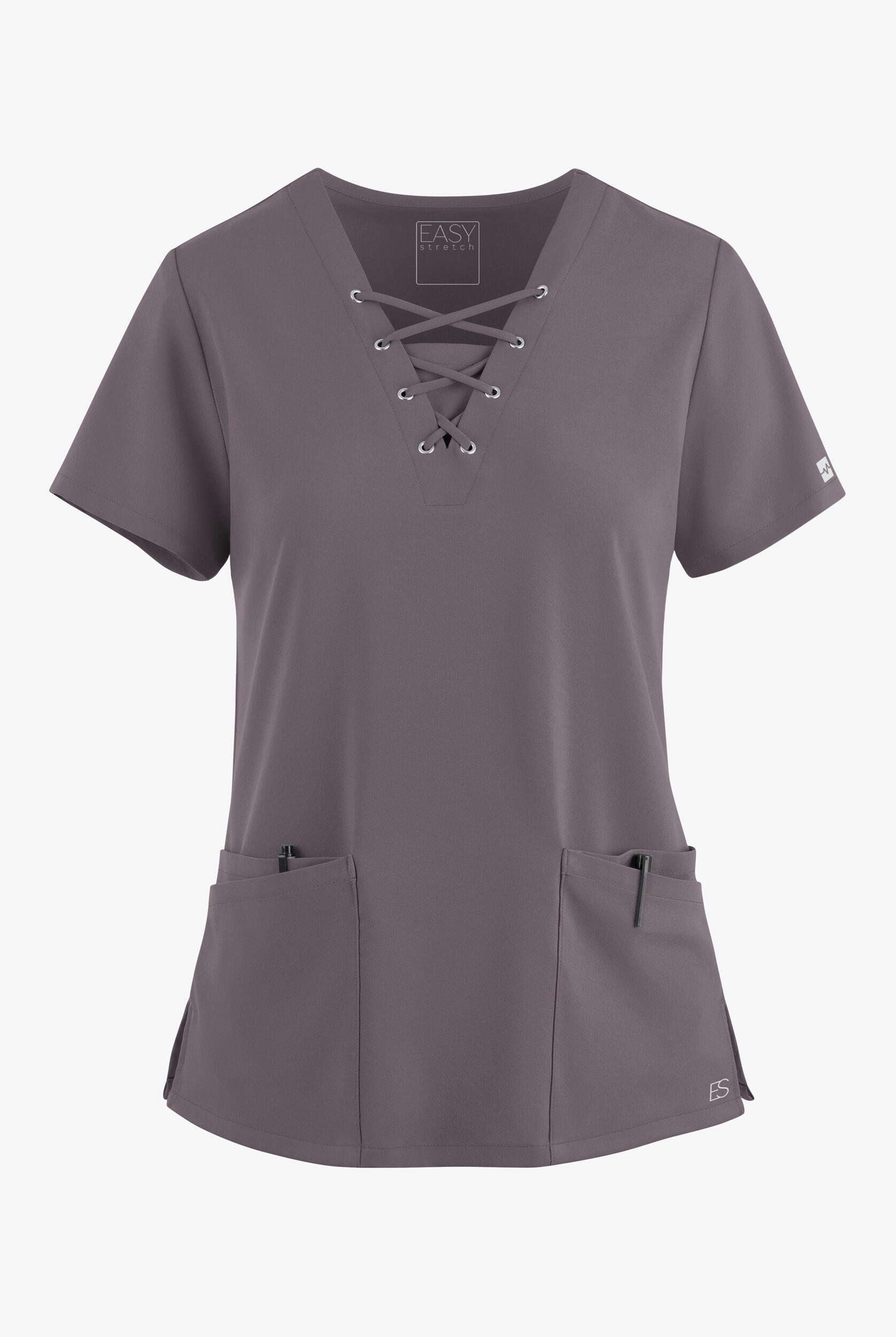 Easy STRETCH Gisele Lace Up V-Neck Scrub Top