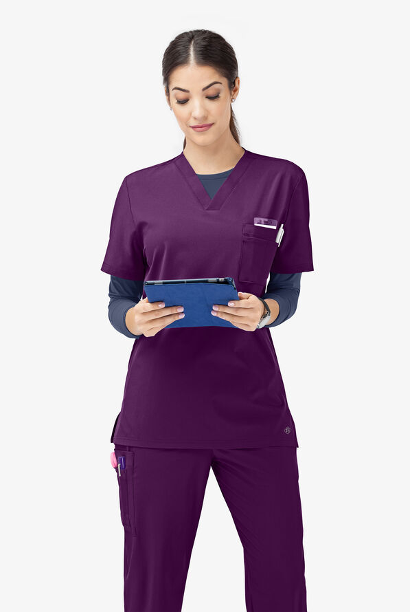 Easy STRETCH by Butter-Soft Unisex V-Neck Scrub Top, Stretch Scrubs