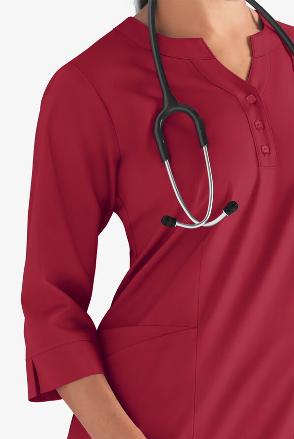 Butter-Soft STRETCH Scrubs By UA 3/4 Sleeve Top | Fashion Solid Scrubs