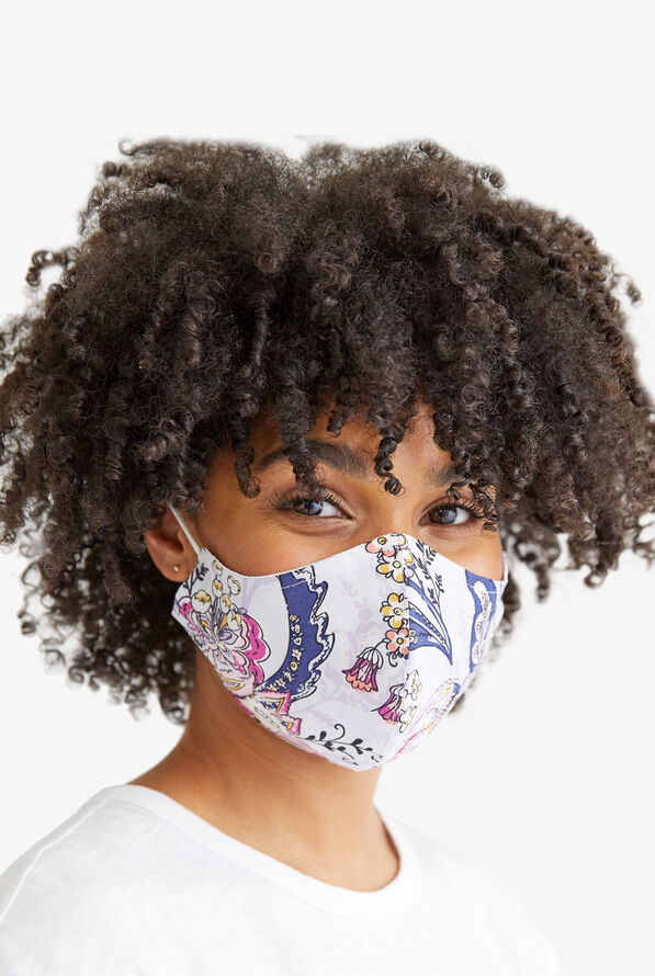 Vera Bradley Hummingbird Park Fitted Mask with Adjusters, Face Masks