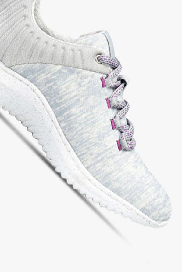 Nurse Mates Align Lt Grey Women's Elin Lace Up Shoes, Nursing Shoes