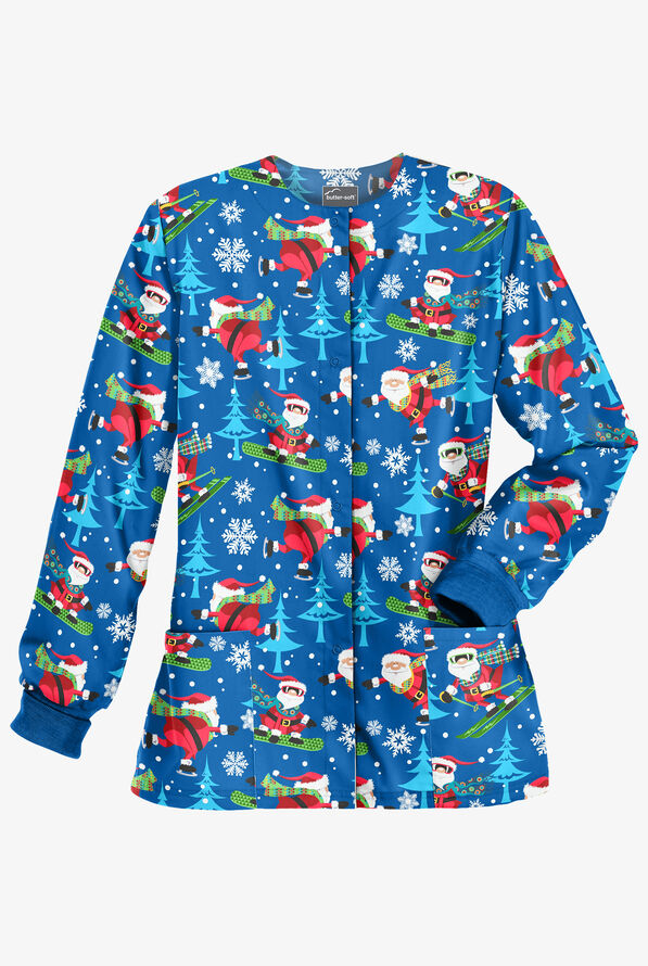 UA Butter-Soft Santa on Vacation Royal Women's 2-Pocket Warm Up Print ...