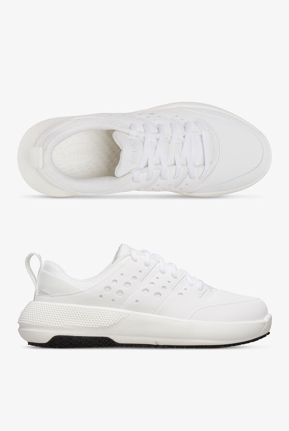 Crocs Women's On the Clock White Athletic Lace Up Shoes, Athletic ...