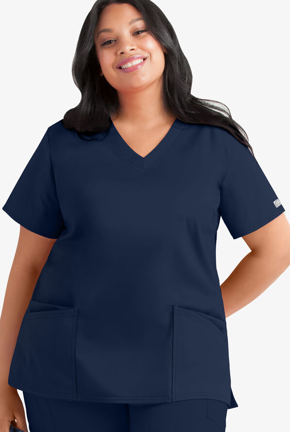 UA Butter-Soft STRETCH Plus Size V-Neck Scrub Top | Plus Size Scrubs