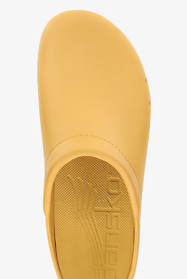 Dansko Women's Kane Mustard Molded Backless Clogs, Nursing Clogs