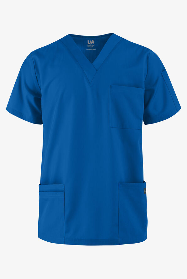 UA Butter-Soft STRETCH Men's V-Neck Scrub Top, Stretch Men's Scrubs