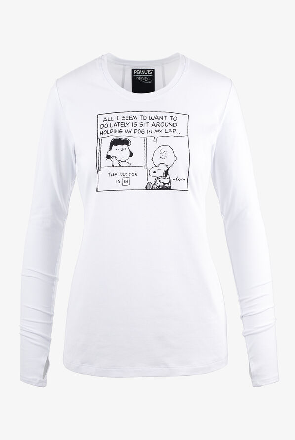 Cherokee Infinity Peanuts Therapy Beagle Women's STRETCH Long Sleeve ...