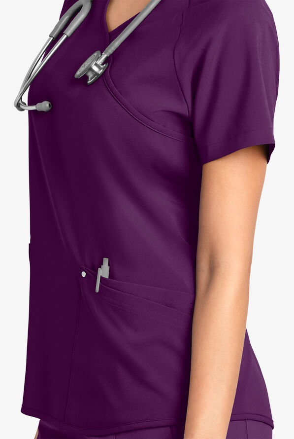Easy STRETCH by Butter-Soft Cara Raglan Scrub Top, Stretch Scrub Tops