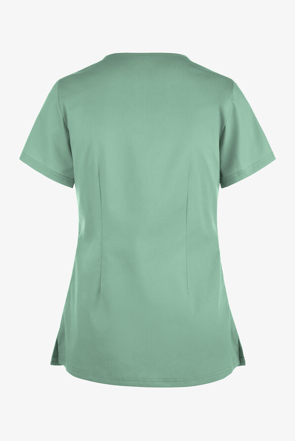 UA Butter-Soft STRETCH Asymmetric Keyhole Scrub Top | Fashion Scrubs