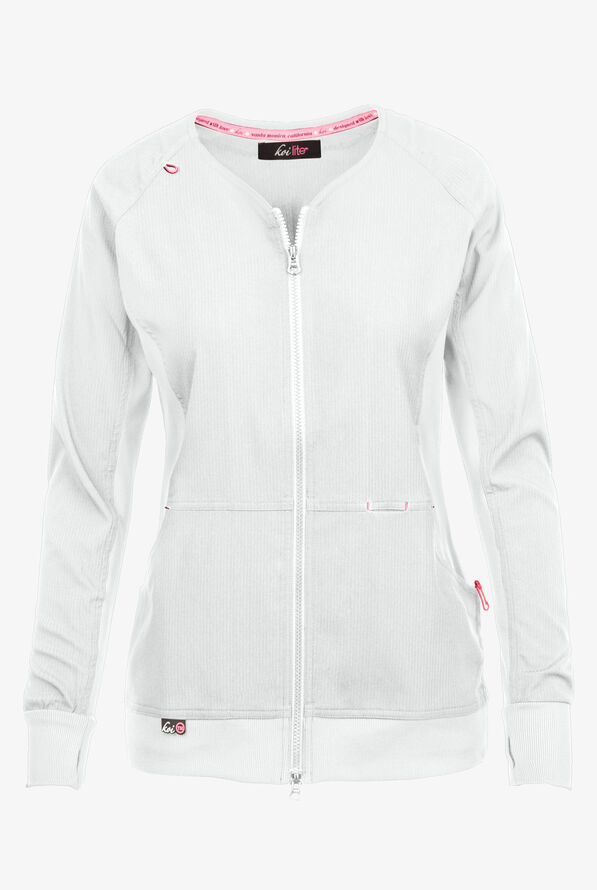 koi Lite Clarity Zip Front Scrub Jacket | Athletic Scrub Jackets