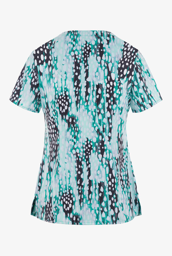 Healing Hands by Purple Label Amanda Crystal Scrub Top, Print Scrubs