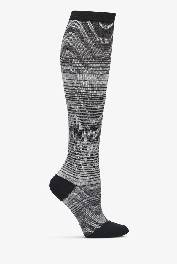 Nurse Mates Black Waves Women's 12-14 mmHg Light Compression Socks ...