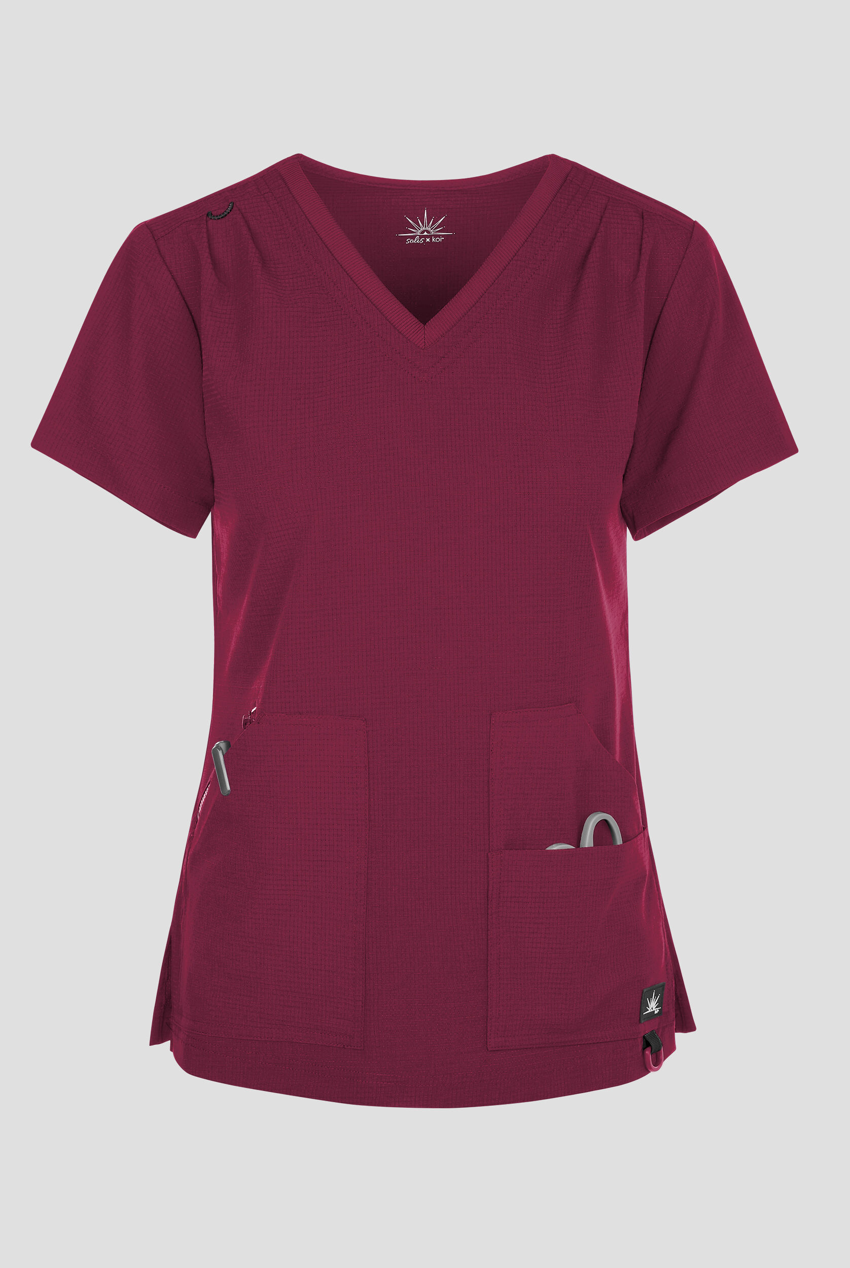 koi Solis Sari Women's 4-Pocket STRETCH V-Neck Scrub Top, Nursing Tops