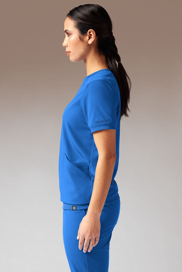 Hypothesis Women's Multi-Pocket Crew Neck Scrub Top, Nursing Tops