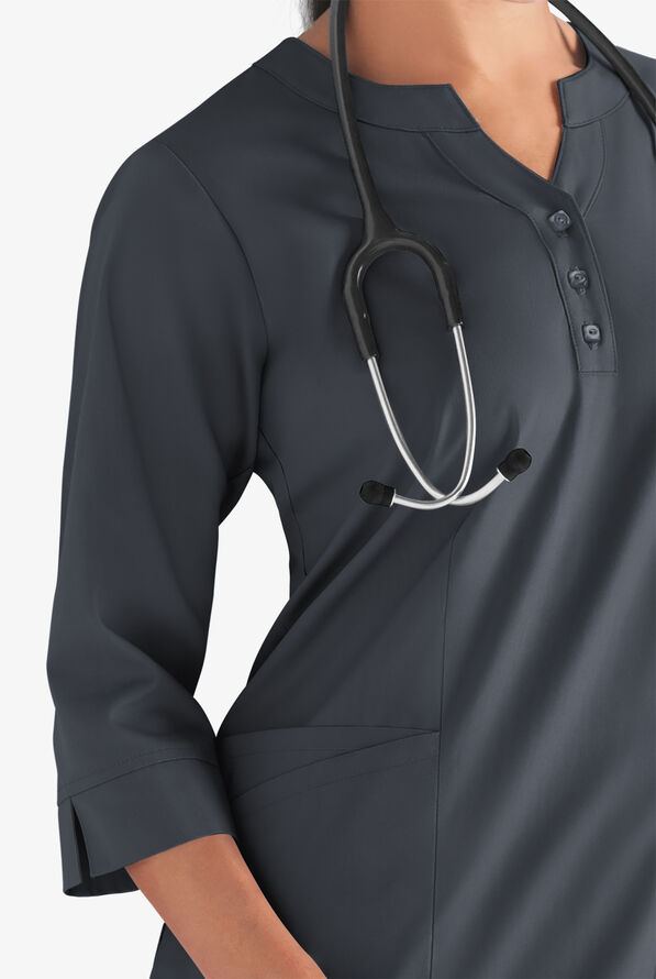 Butter-Soft STRETCH Scrubs By UA 3/4 Sleeve Top | Fashion Solid Scrubs