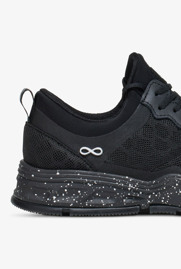 Infinity by Cherokee Women's Fly Black Speckled Athletic Lace Up Shoes ...