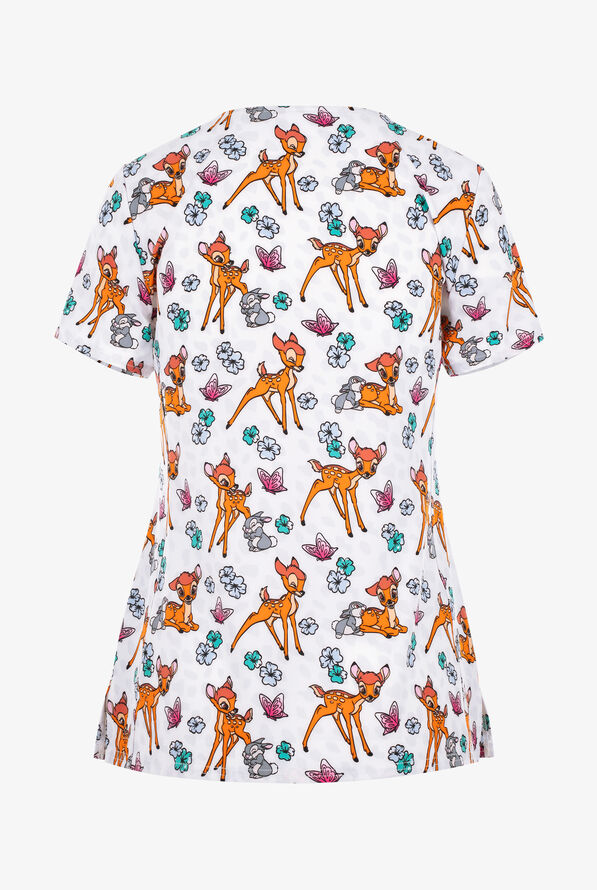 Tooniforms Disney's Bambi Fawned of Butterflies Women's 3-Pocket ...