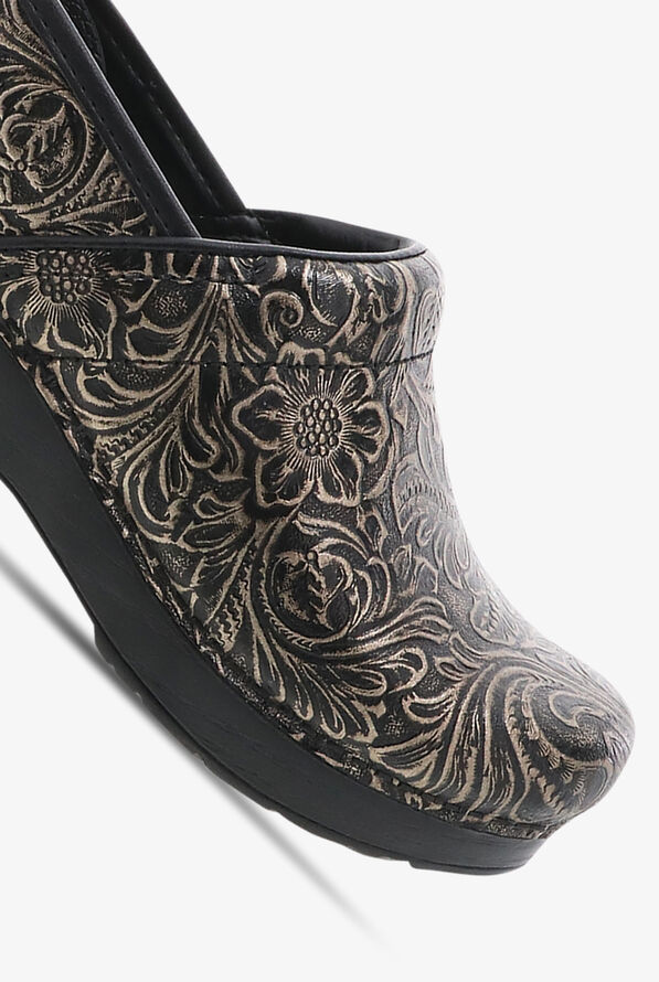 Dansko Professional Antique Tooled Womens Leather Clogs, Nursing Clogs